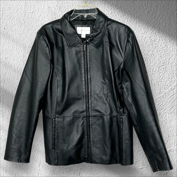 Worthington | Jackets & Coats | Worthington Black Leather Blazer Jacket ...